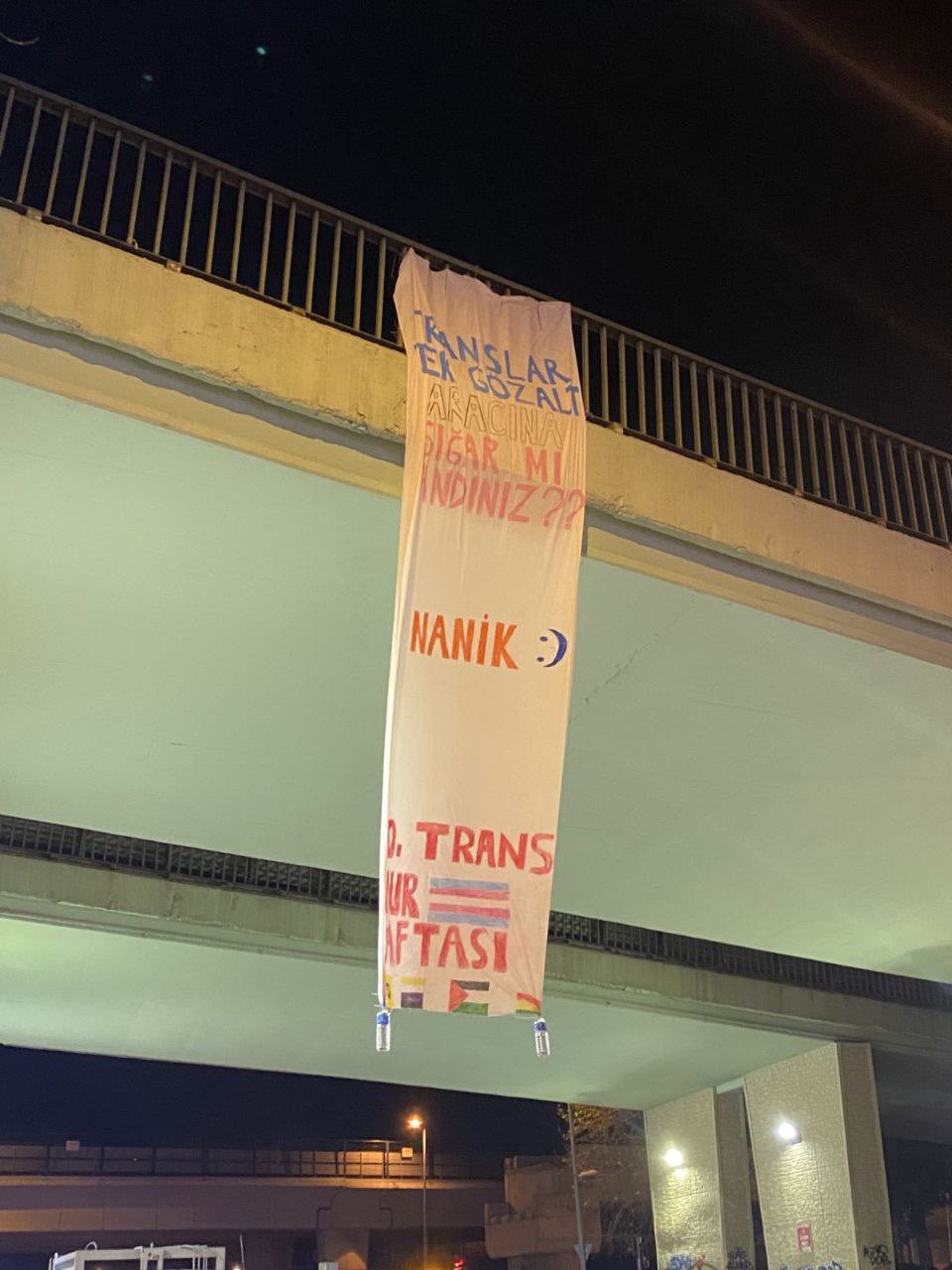 Trans aktivistlerin Süreyya Operası önündeki basın açıklamasına polis ...
